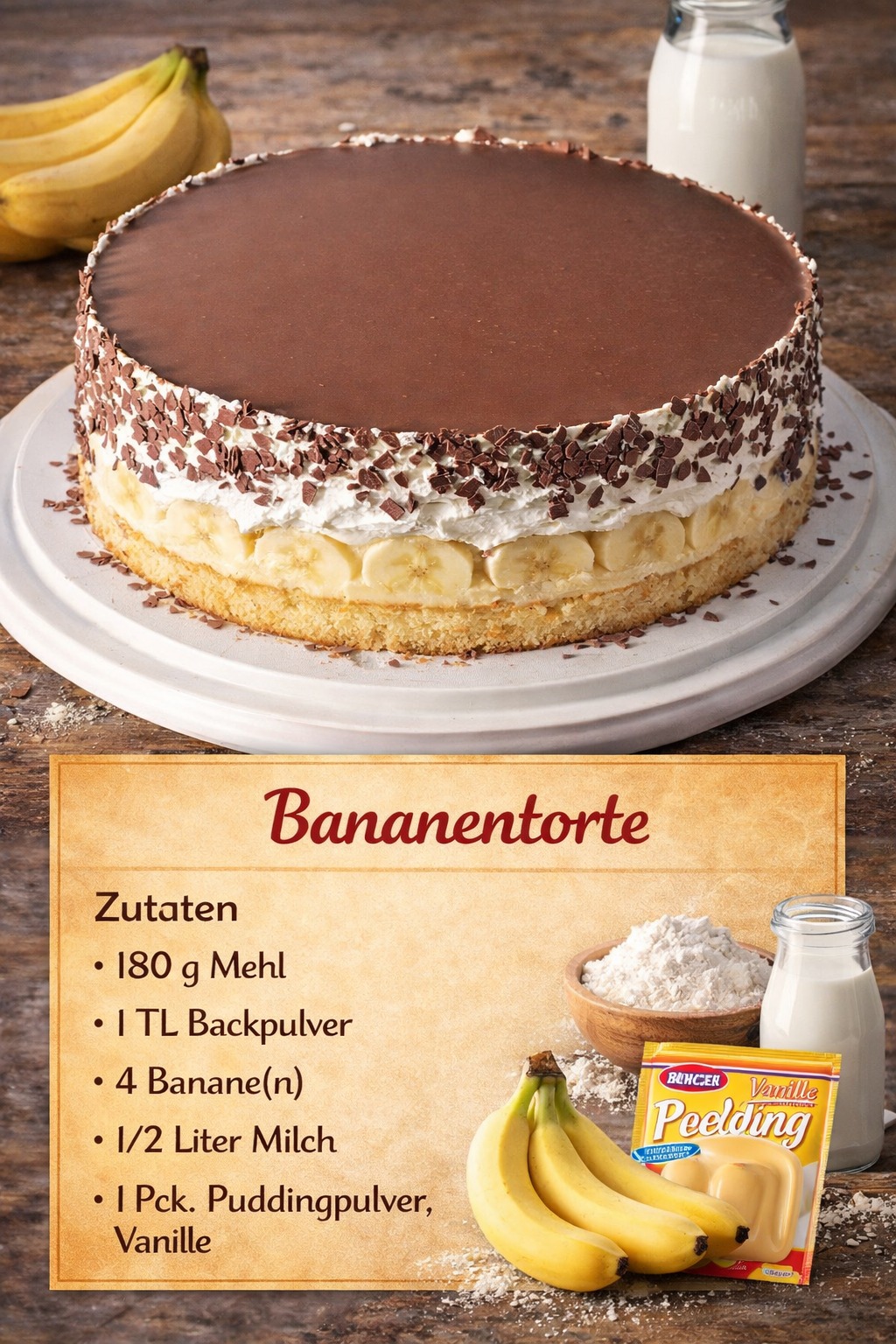 Bananentorte, so lecker und cremig – Koch Boss Rezepten