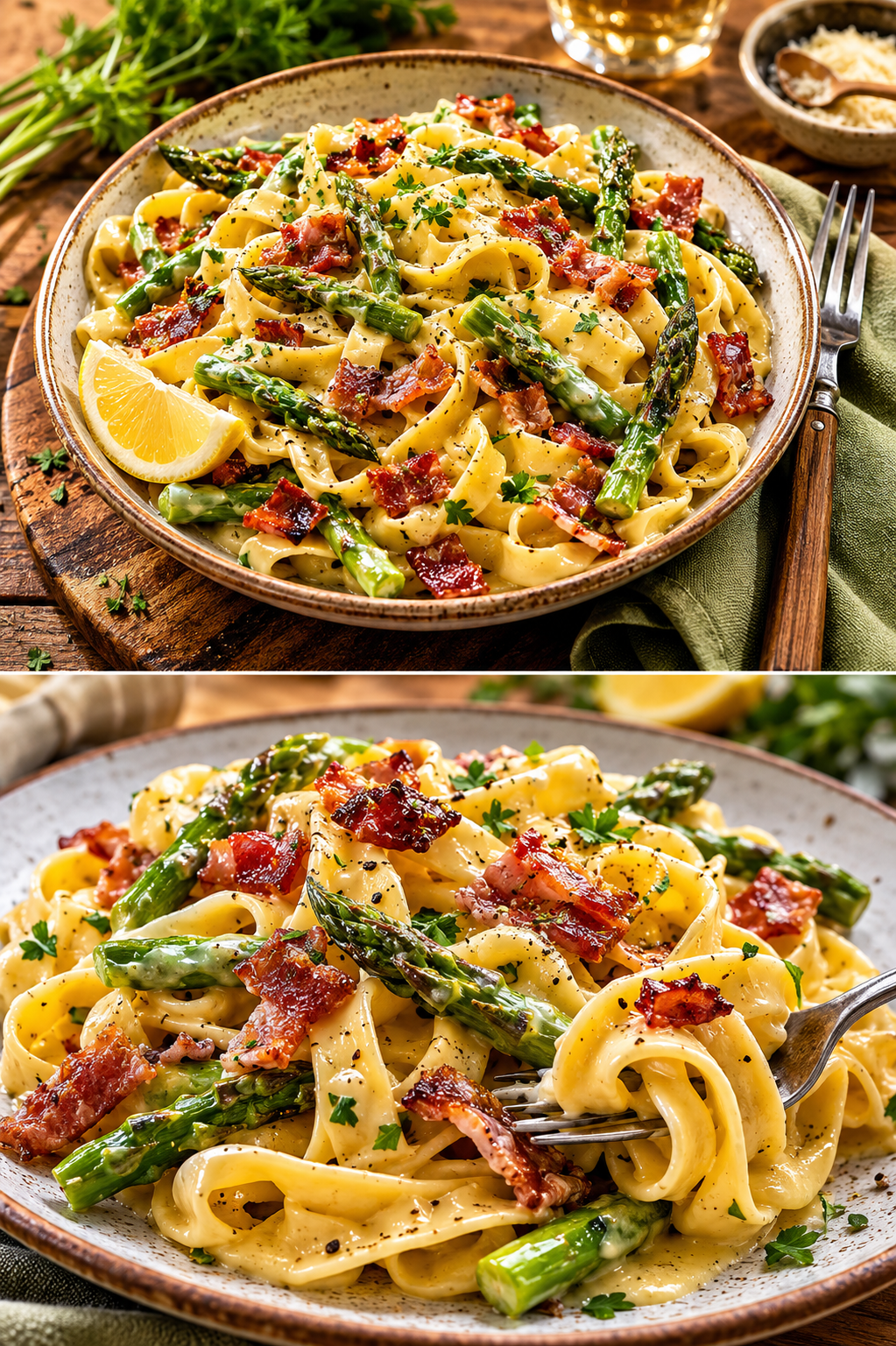 Saisonal, cremig, schnell: Spargel-Tagliatelle mit Blitz-Hollandaise ...