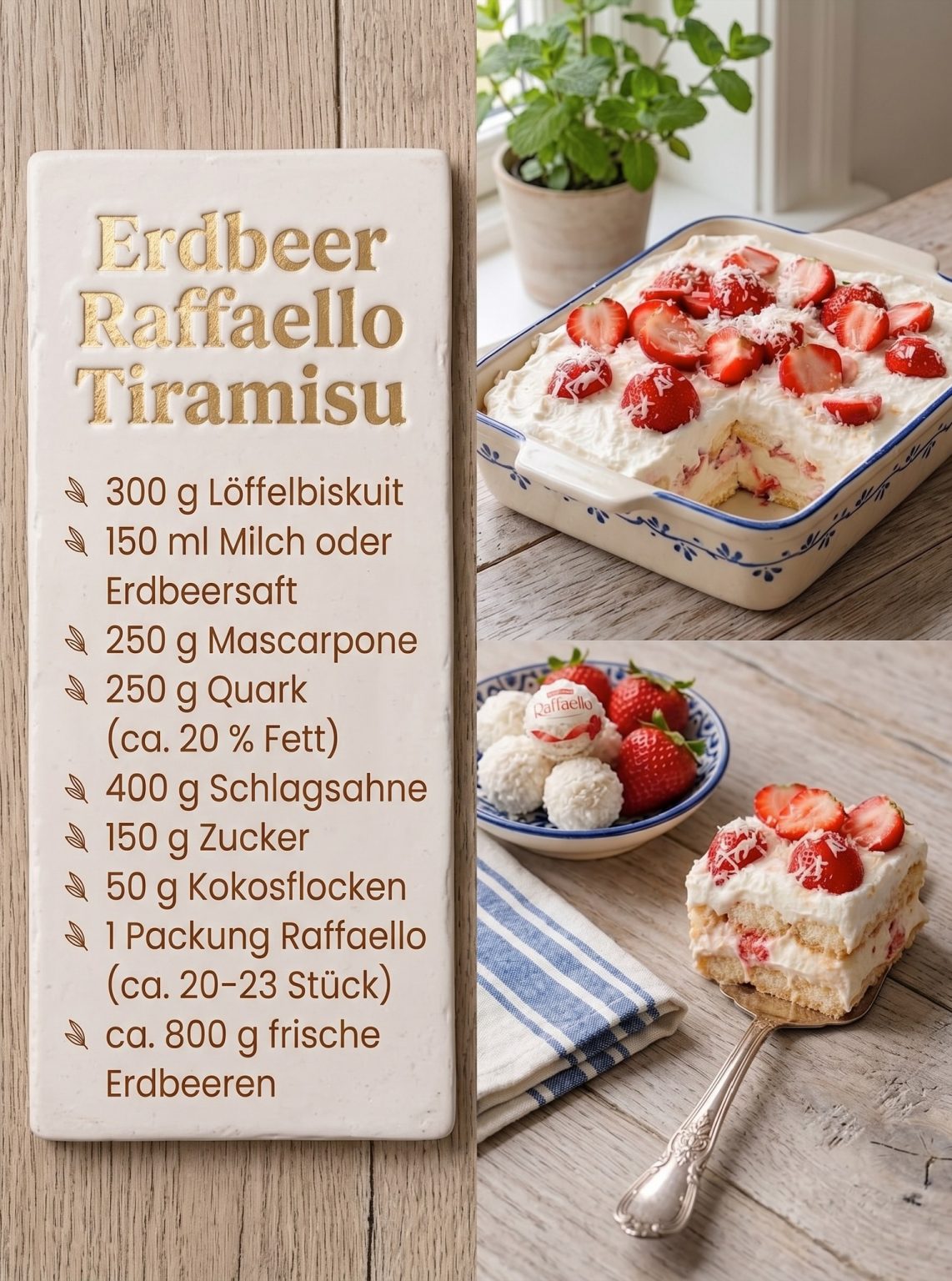Erdbeer Raffaello Tiramisu – Koch Boss Rezepten