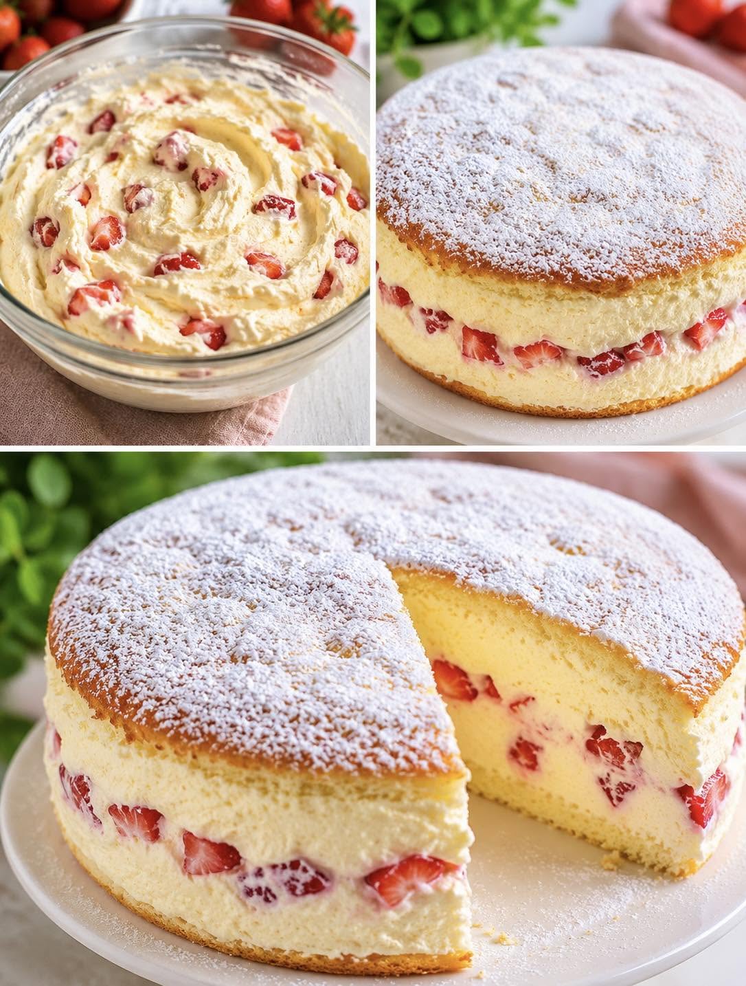 Käsesahne Torte mit 300g Erdbeeren eine Traumtorte! – Koch Boss Rezepten